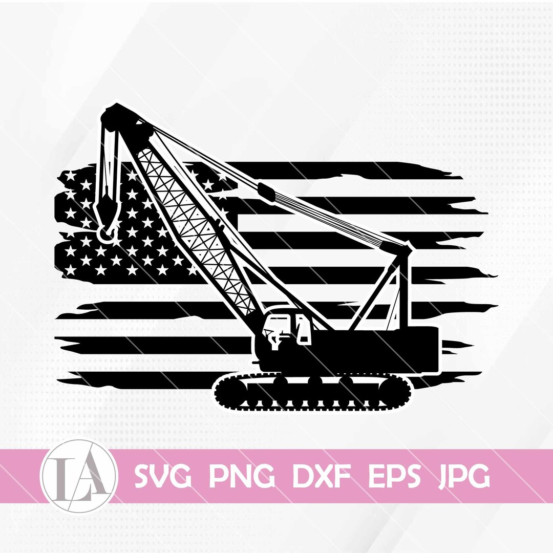 US Crane SVG | Construction Truck SVG | Heavy Equipment Svg | Building ...