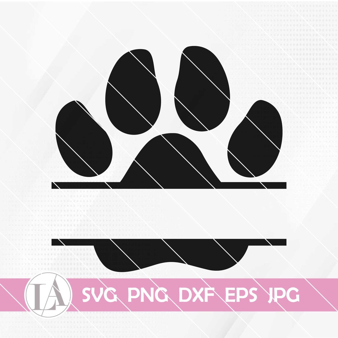 Paw Print Monogram Bundle Svg Paw Svg Paw With Claw Svg - Etsy