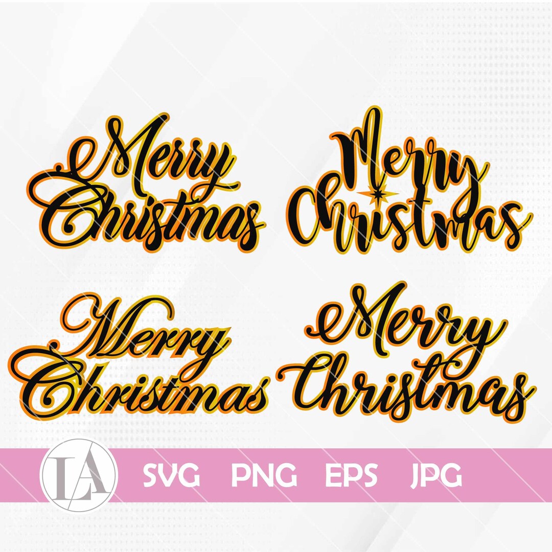 Merry Christmas Bundle Svg Merry Christmas Svg Happy - Etsy