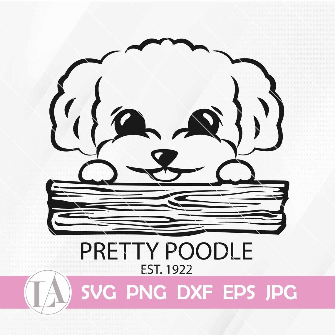 Cute Poodle Svg Cute Poodle Peeks Png Pretty Poodle Svg - Etsy