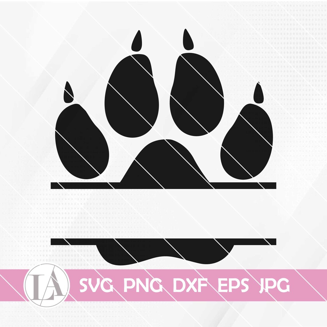 Paw Print Monogram Bundle Svg Paw Svg Paw With Claw Svg - Etsy