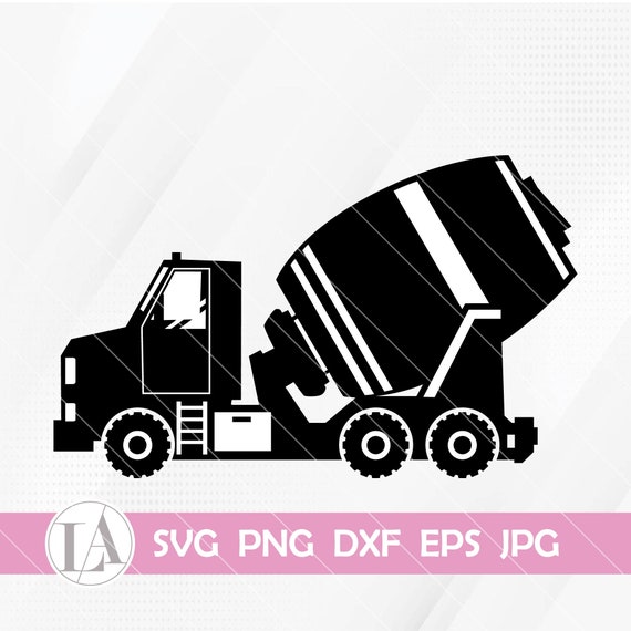 Concrete Mixer Svg Construction Truck SVG Heavy Equipment | Etsy