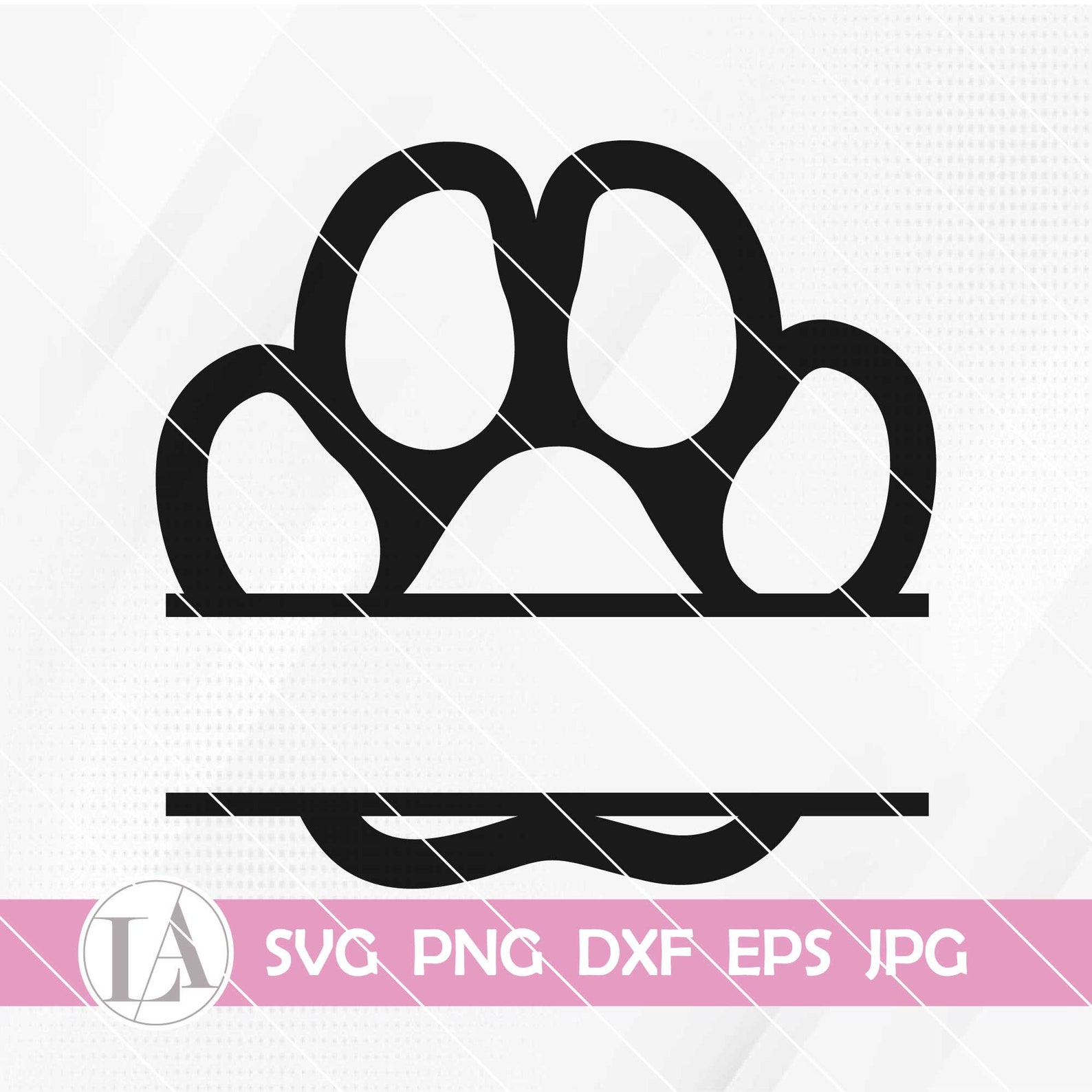 Paw Print Monogram Bundle Svg Paw Svg Paw With Claw Svg - Etsy