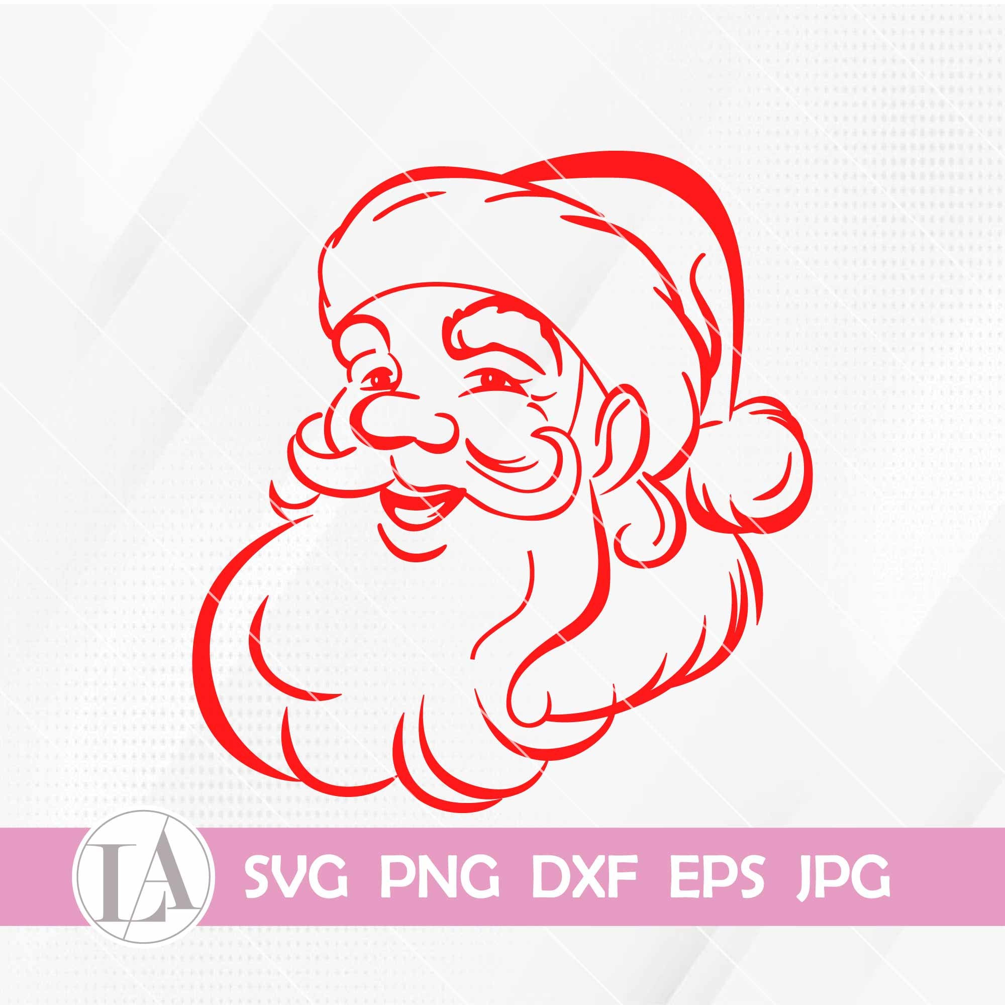Vintage Santa Svg Santa Claus Svg Santa Head Png Santa Face Png Santa ...