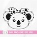 Koala Face Bundle Svg | Cute Koala Svg | Koala Png | Koala With Flower ...