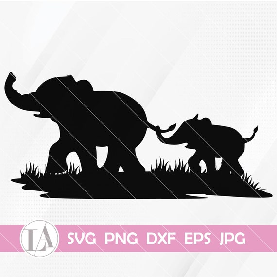 Mom and Baby Elephants Elephant Svg Mama Svg | Etsy