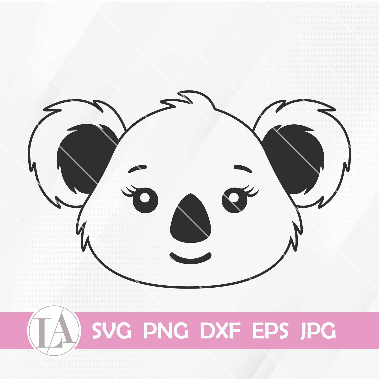 Koala Face Bundle Svg | Cute Koala Svg | Koala Png | Koala With Flower ...