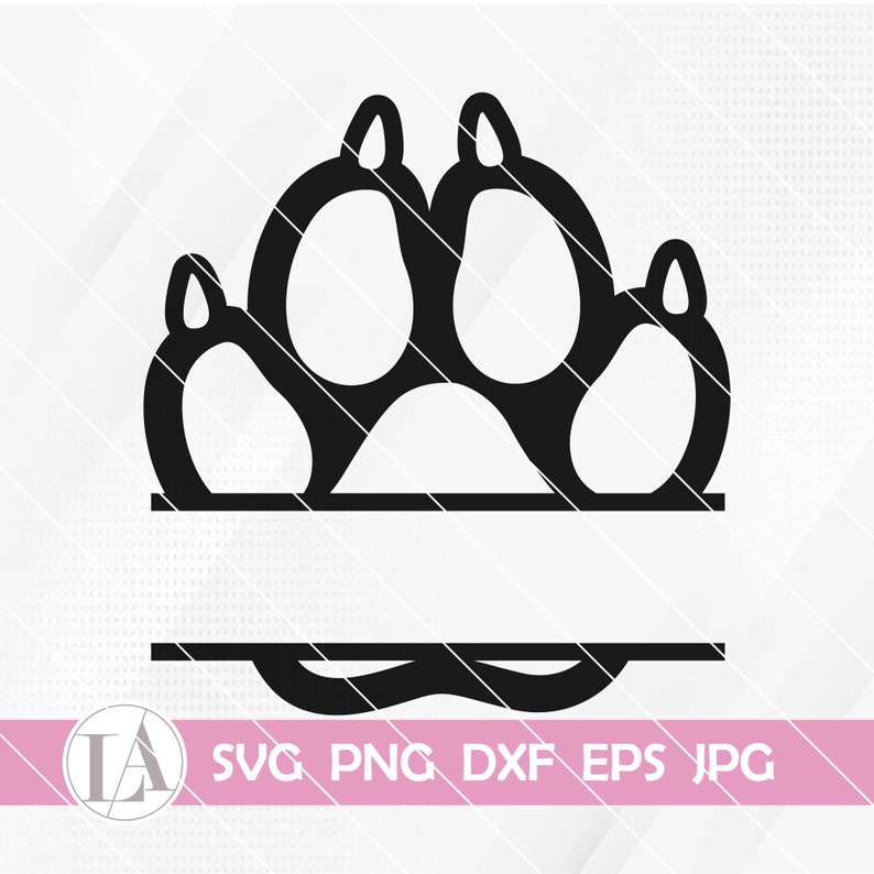 Paw Print Monogram Bundle Svg Paw Svg Paw With Claw Svg - Etsy