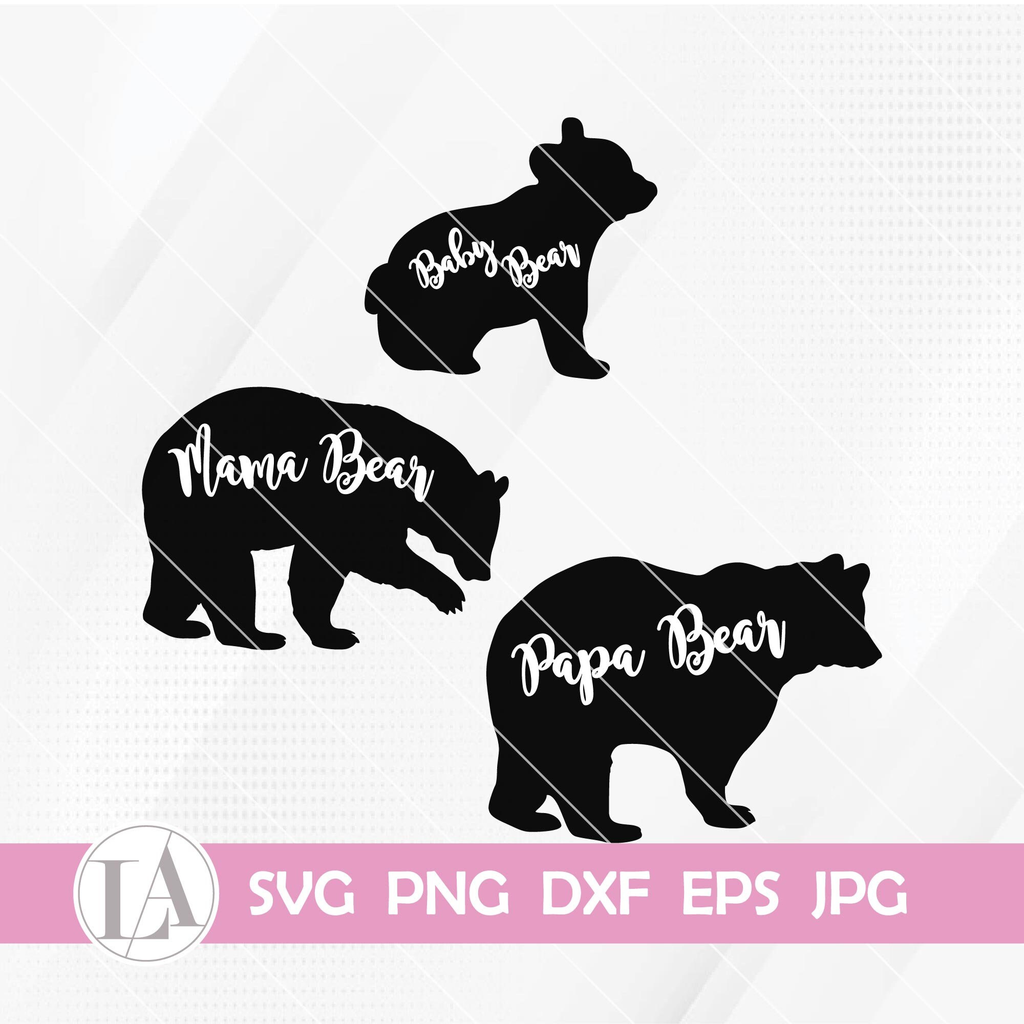 Bear Family Bundle Svg Baby Bear Svg Mama Bear Svg Papa | Etsy Canada