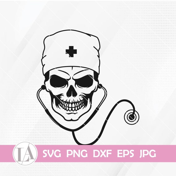 Doctor Skull With Stethoscope Svg Medical Skull Svg | Etsy