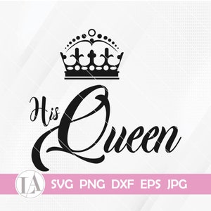 Her King and His Queen Svg | Her King With Crown | His Queen With Crown ...