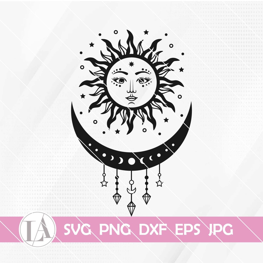 Celestial Sun Svg | Celestial Sun and Moon Svg | Mystical Shirt Designs ...