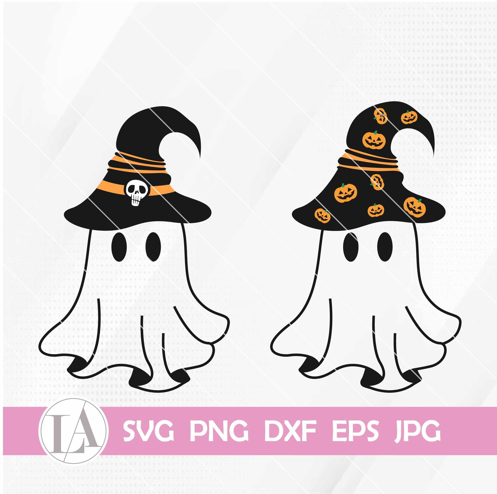 Cute Ghost Bundle | Ghost Svg | Cute Ghost Png | Halloween Svg | Witch ...
