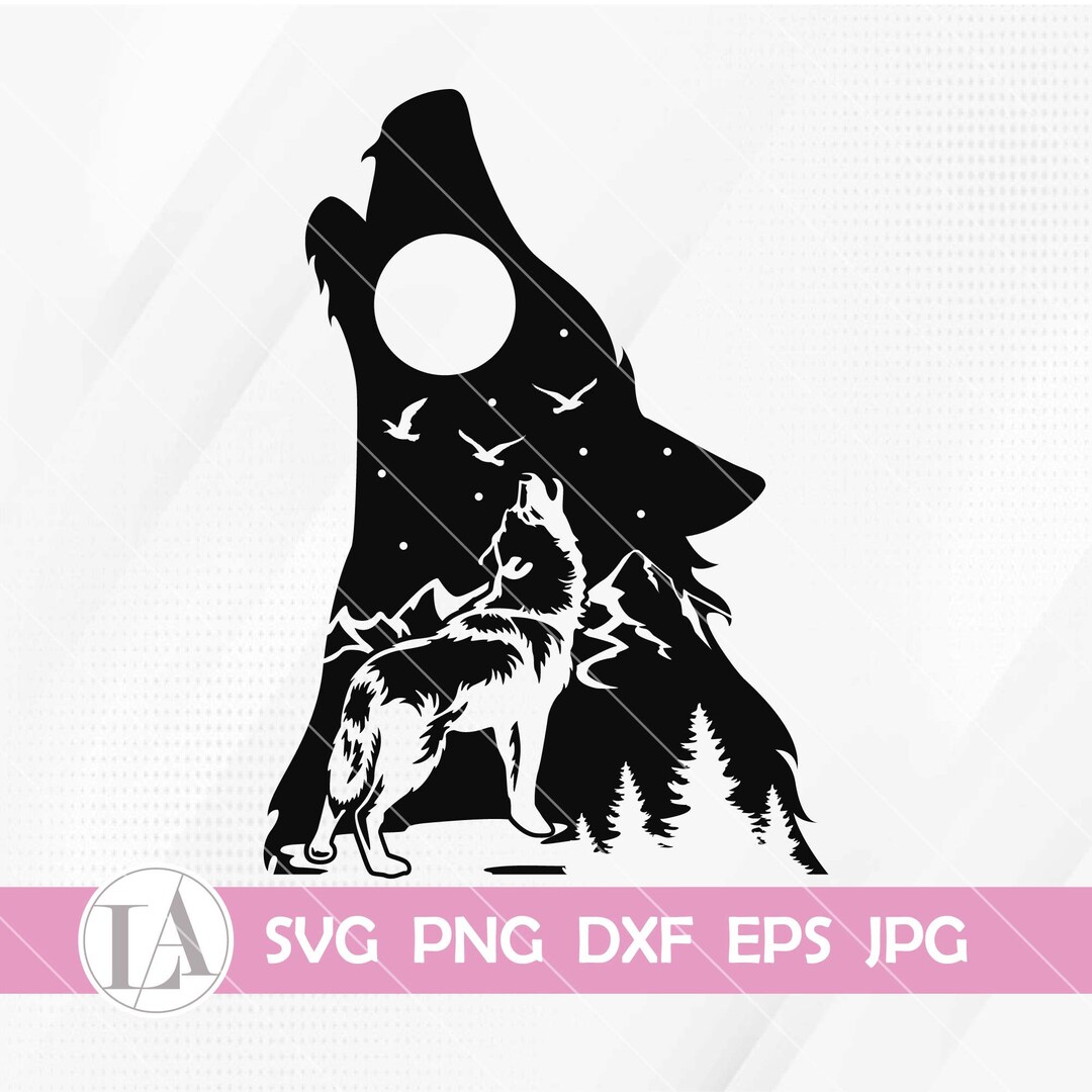 Howling Wolf Svg | Wolf Pack Svg | Wolf Clipart | Forest Wolf Svg ...