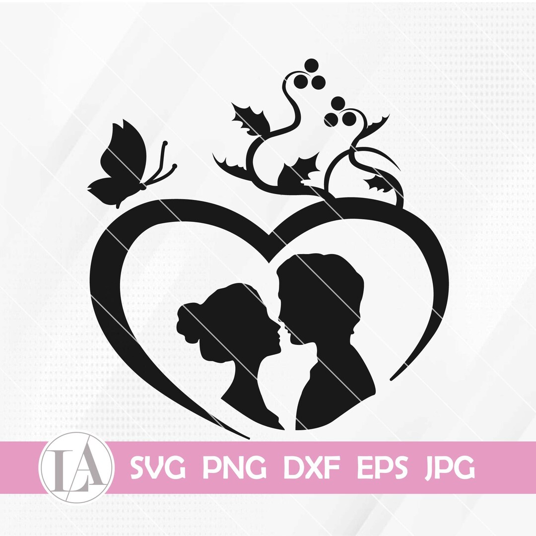 Lovers SVG, Love Svg, Valentines Silhouette Svg, My Valentine, Love ...