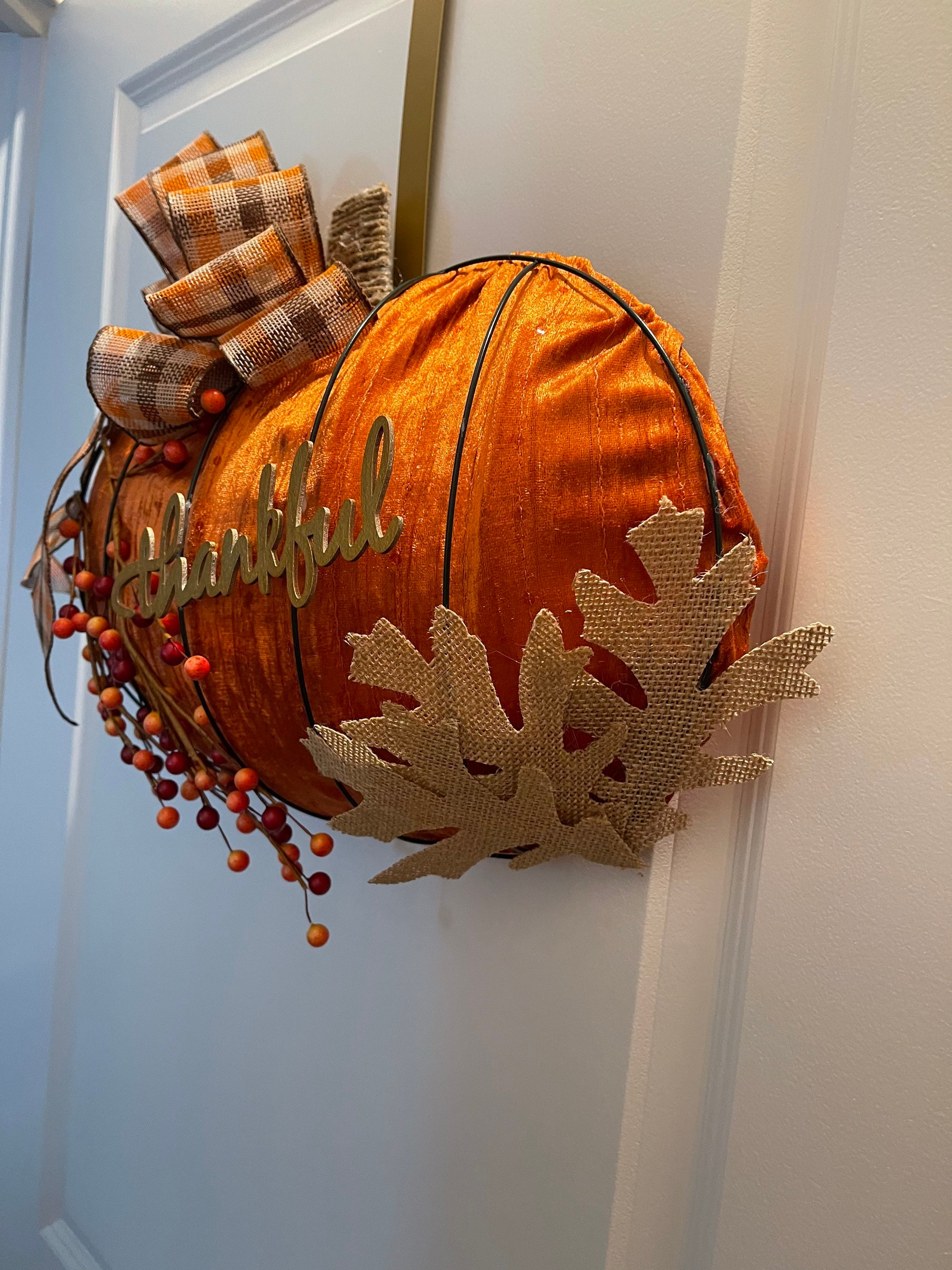 Wire Pumpkin Form Fall Door Decor - Etsy