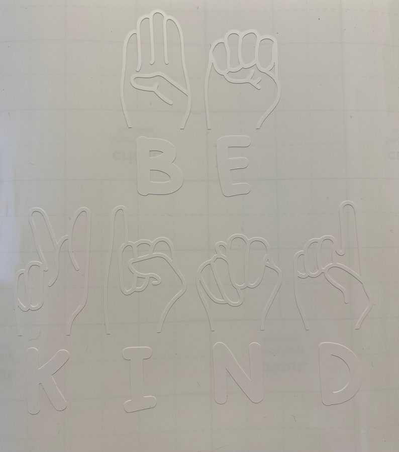 Be Kind ASL Vinyl Decal - Etsy