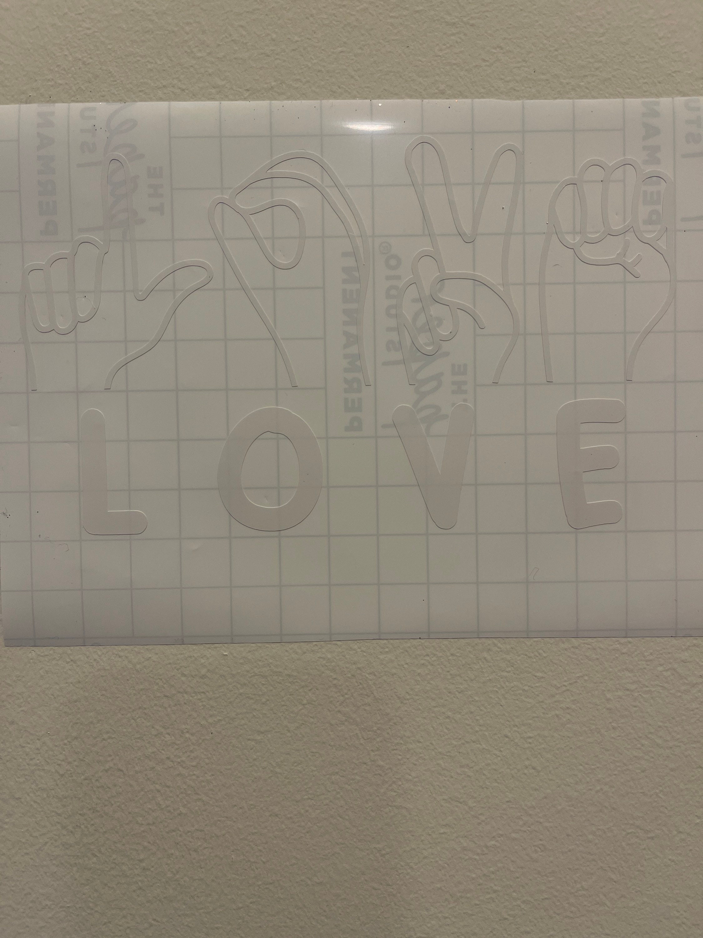 American Sign Language LOVE Vinyl Decal - Etsy