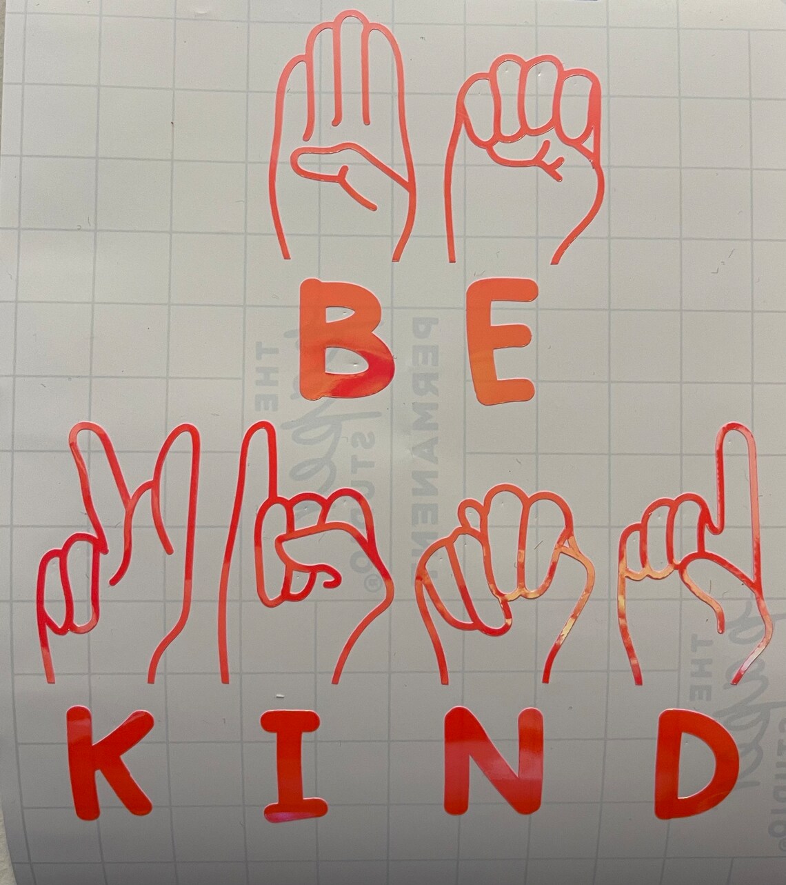 Be Kind ASL Vinyl Decal - Etsy
