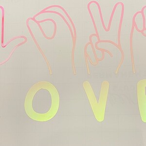 American Sign Language “LOVE” Vinyl Decal - Etsy
