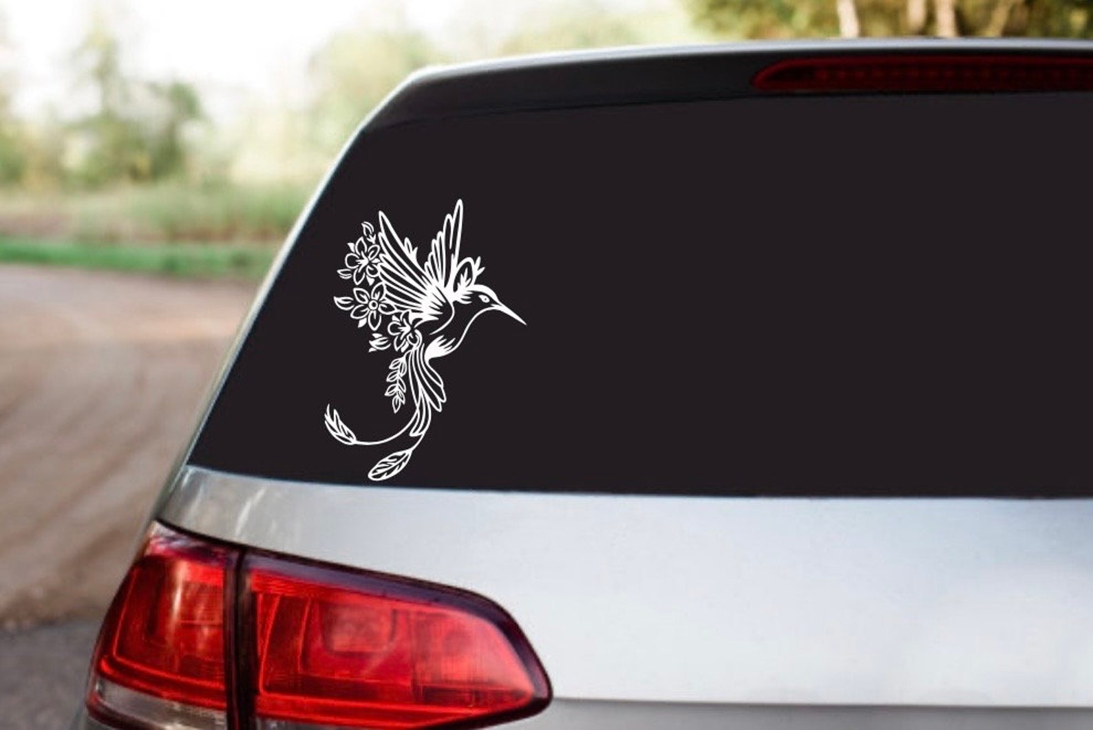 Hummingbird With Flowers Vinyl Decal - Etsy