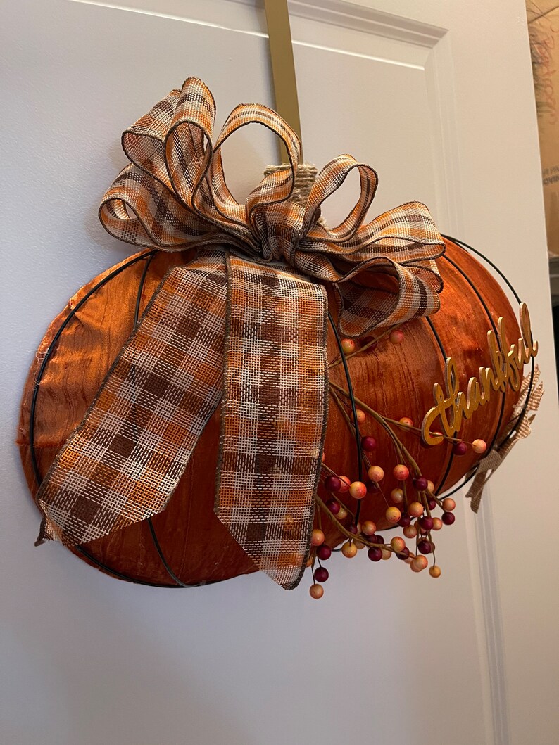 Wire Pumpkin Form Fall Door Decor - Etsy