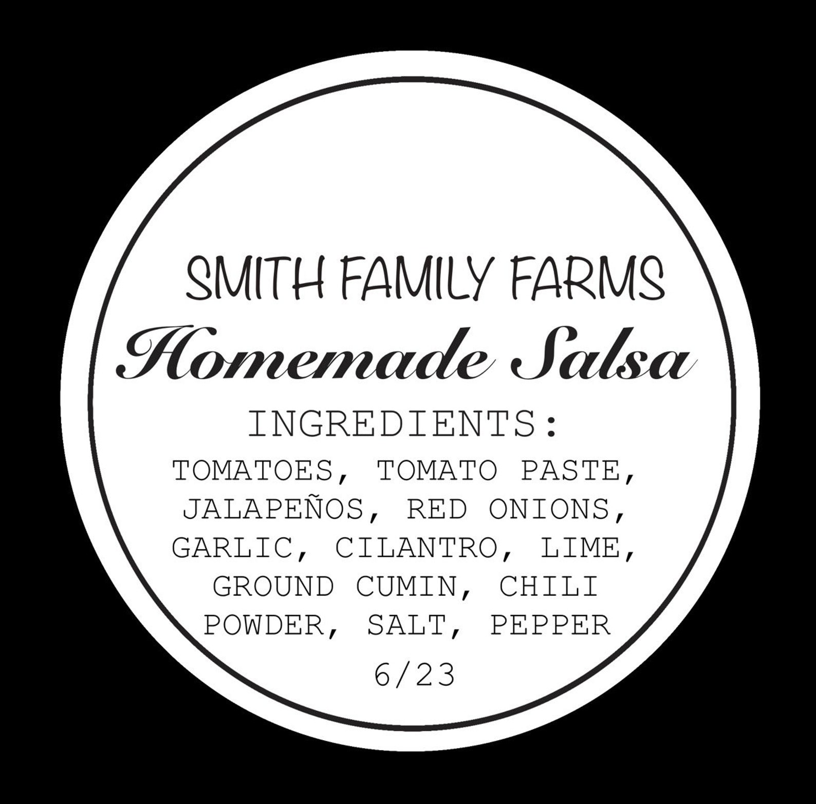 Canning Labels | Ingredient Stickers | Ingredient Labels | Custom ...