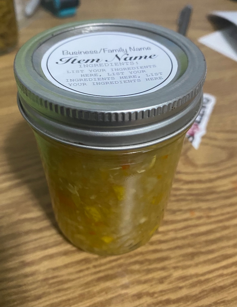 Canning Labels | Ingredient Stickers | Ingredient Labels | Custom ...