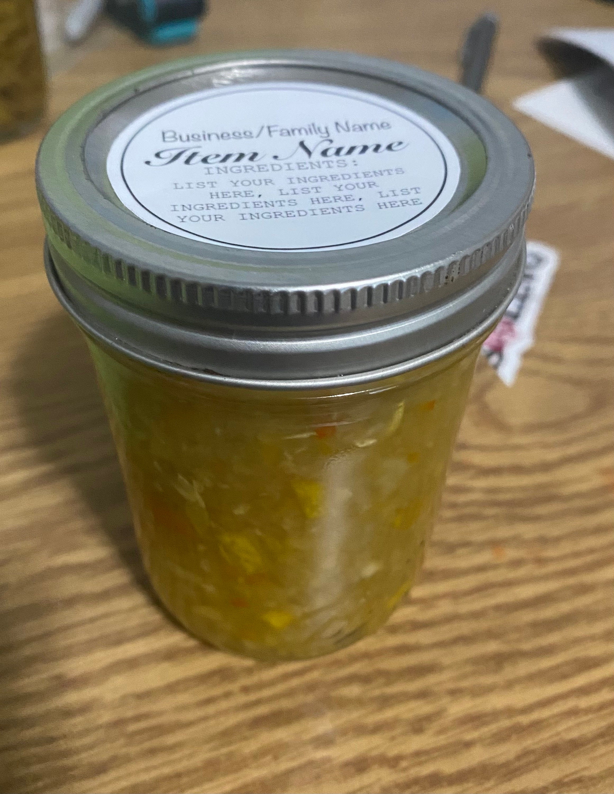 Canning Labels | Ingredient Stickers | Ingredient Labels | Custom ...