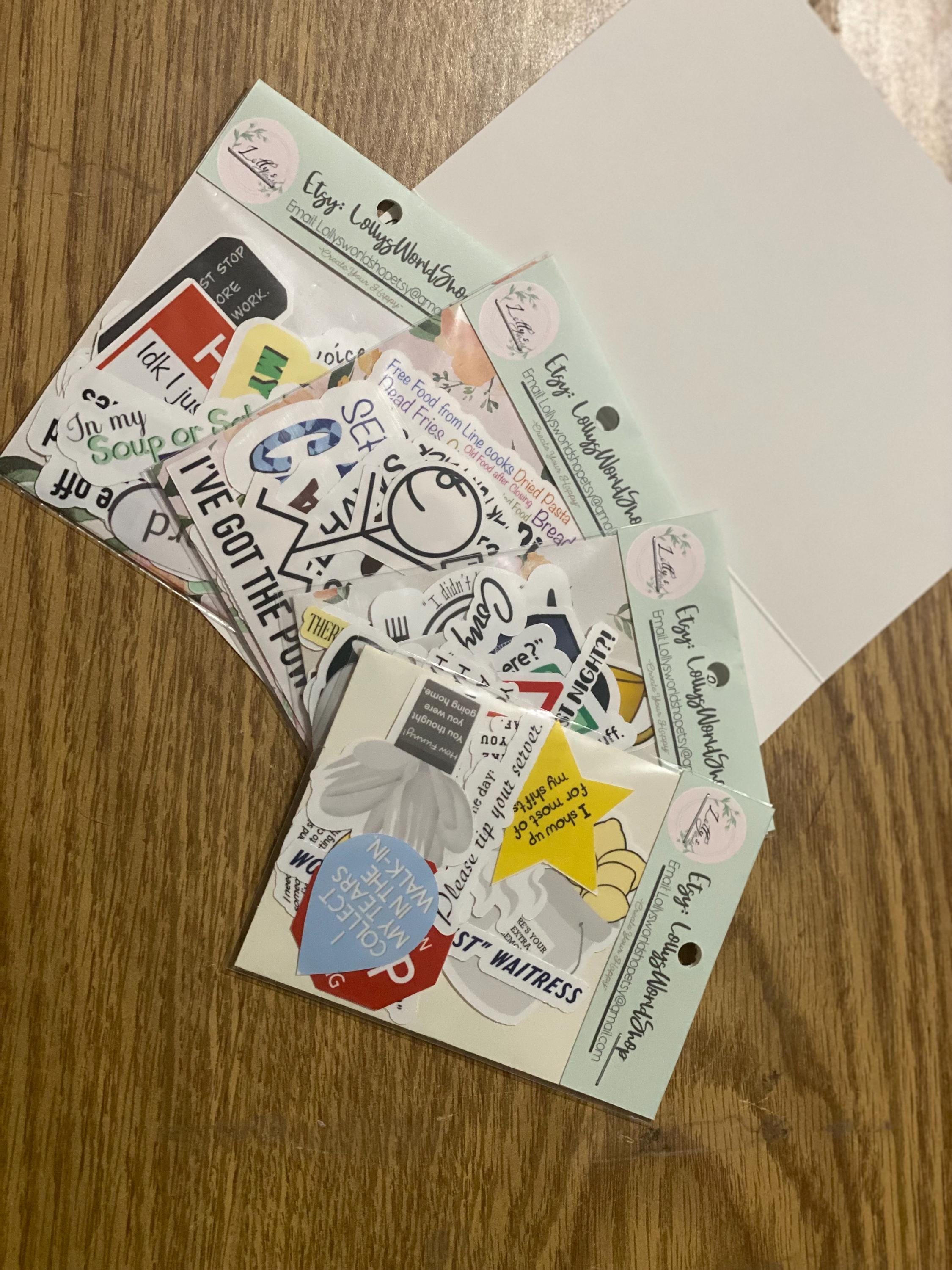 Funny Server Sticker Pack: Restaurant Meme Stickers, Water-resistant ...