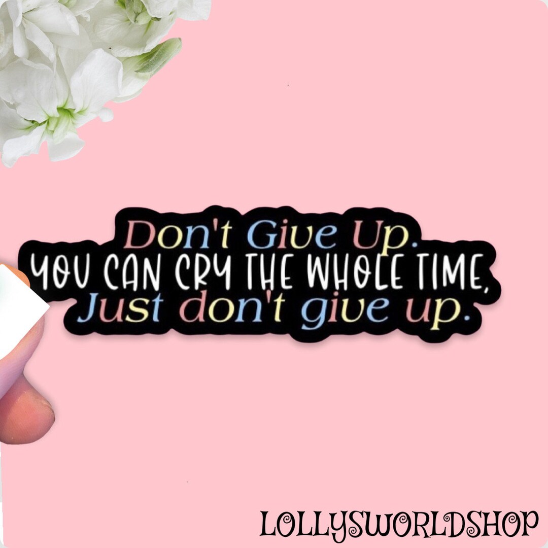 Don't Give up Sticker: Funny Inspirational Decal for Water Bottle ...