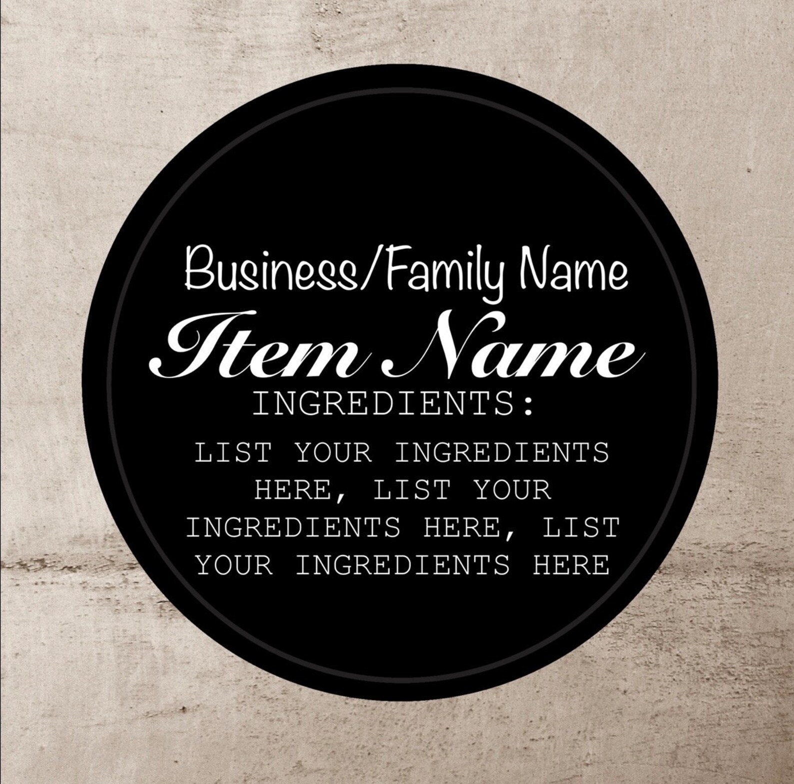 Canning Labels | Ingredient Stickers | Ingredient Labels | Custom ...