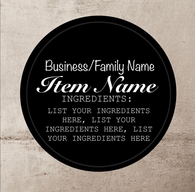 Canning Labels | Ingredient Stickers | Ingredient Labels | Custom ...