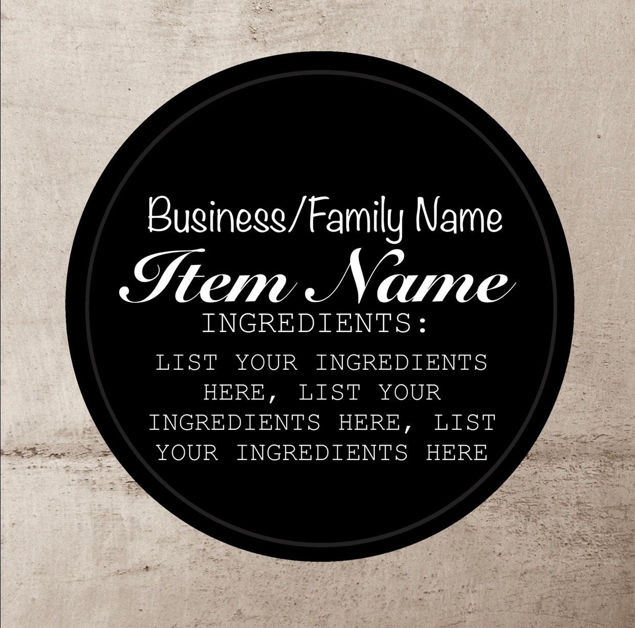 Canning Labels | Ingredient Stickers | Ingredient Labels | Custom ...