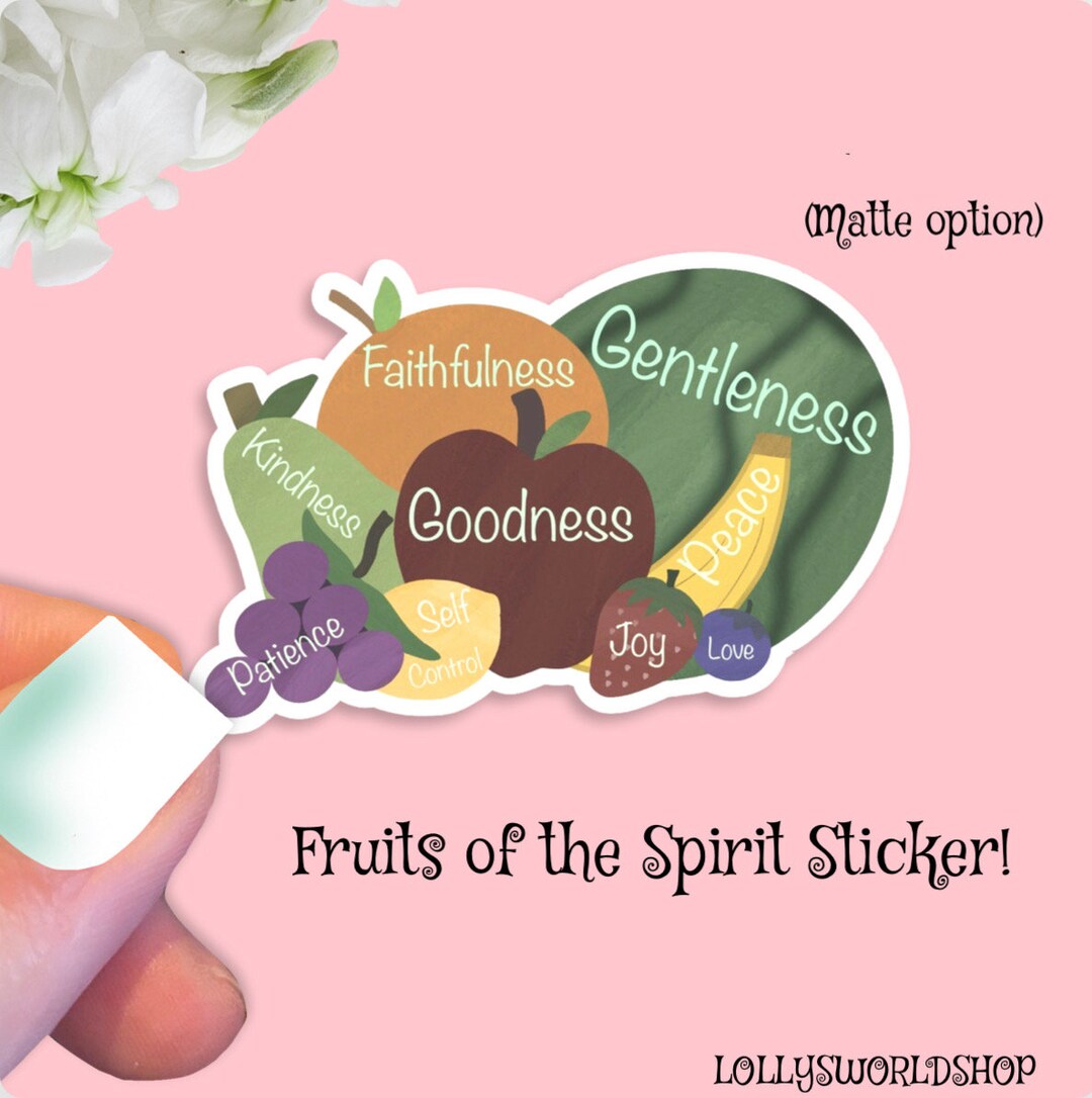 Fruit of the Spirit Stickers for Believers, Bible Studies, and Small ...
