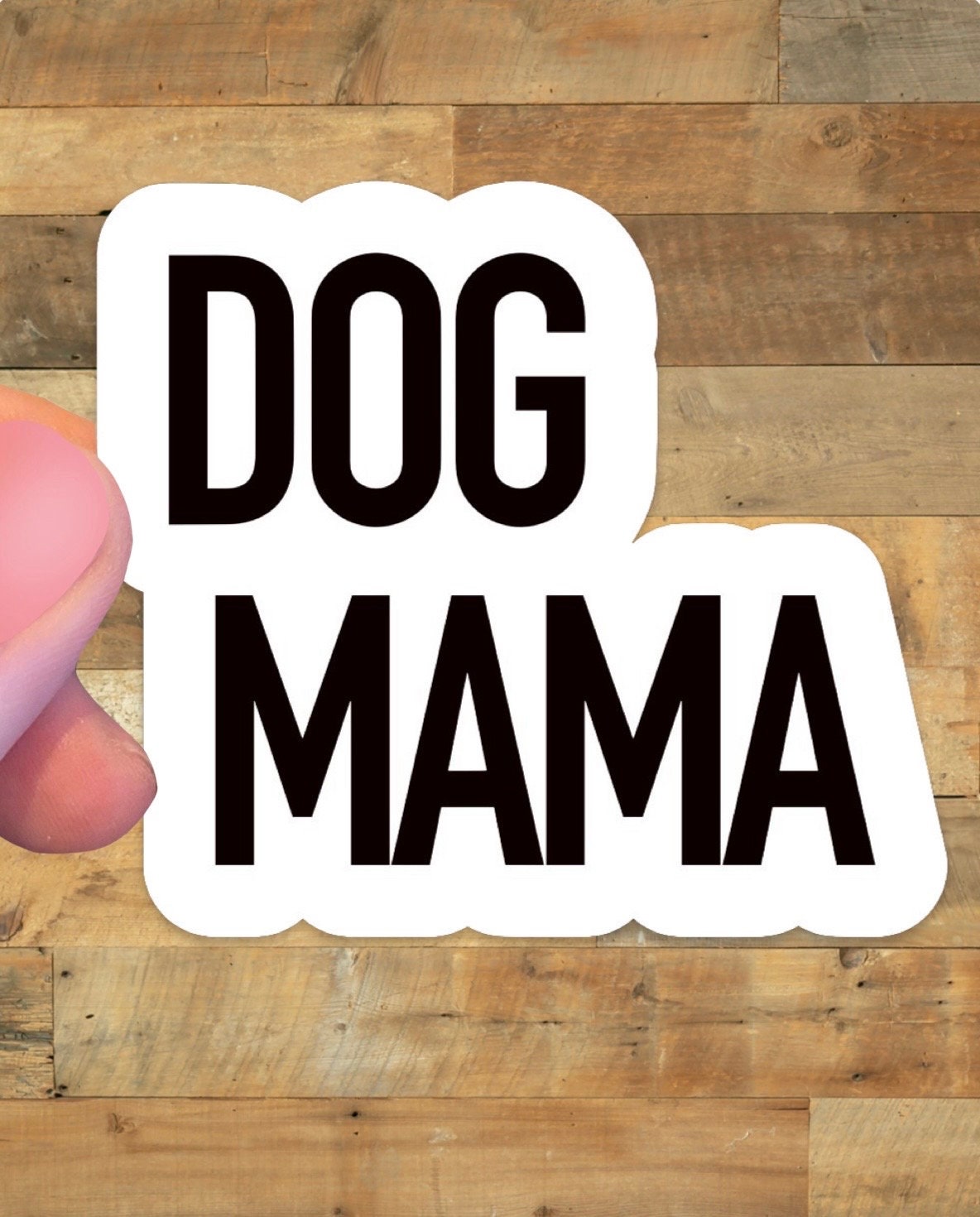 Minimalistic Dog Mama Sticker for Water Bottle Journal and - Etsy