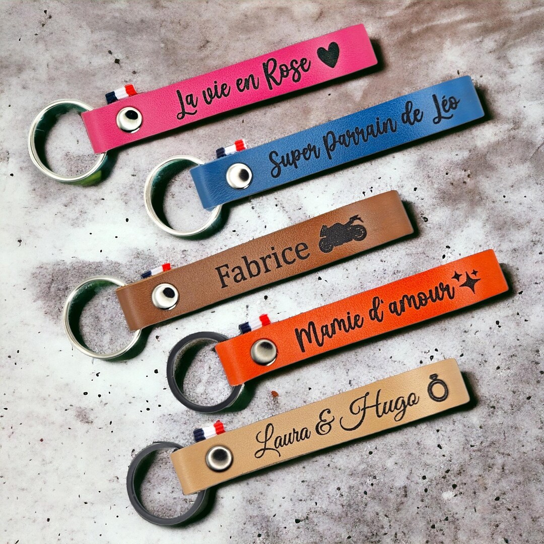 Personalized Leather Key Ring. an Original Gift for All Occasions. - Etsy