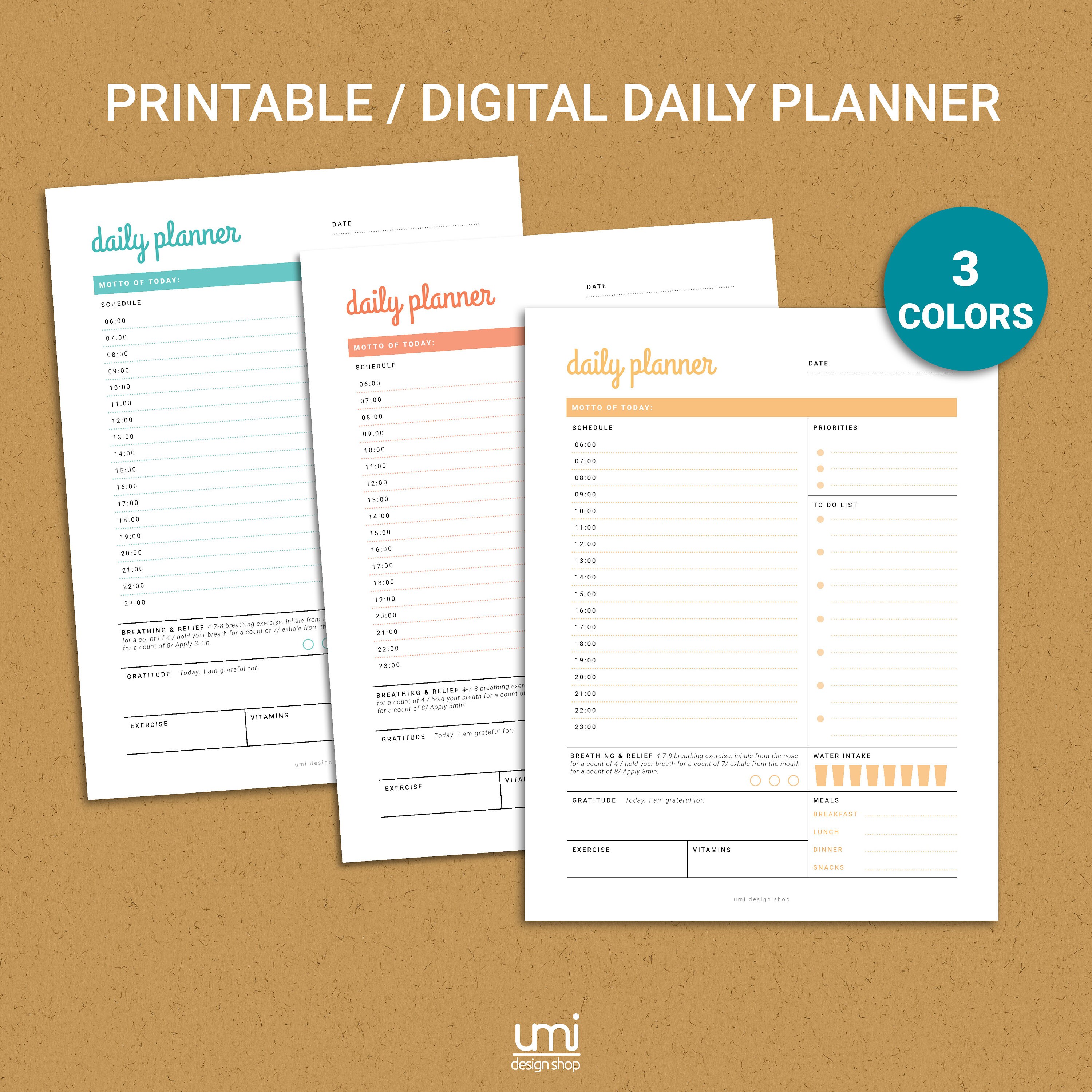 Printable / Digital Daily Planner - Etsy