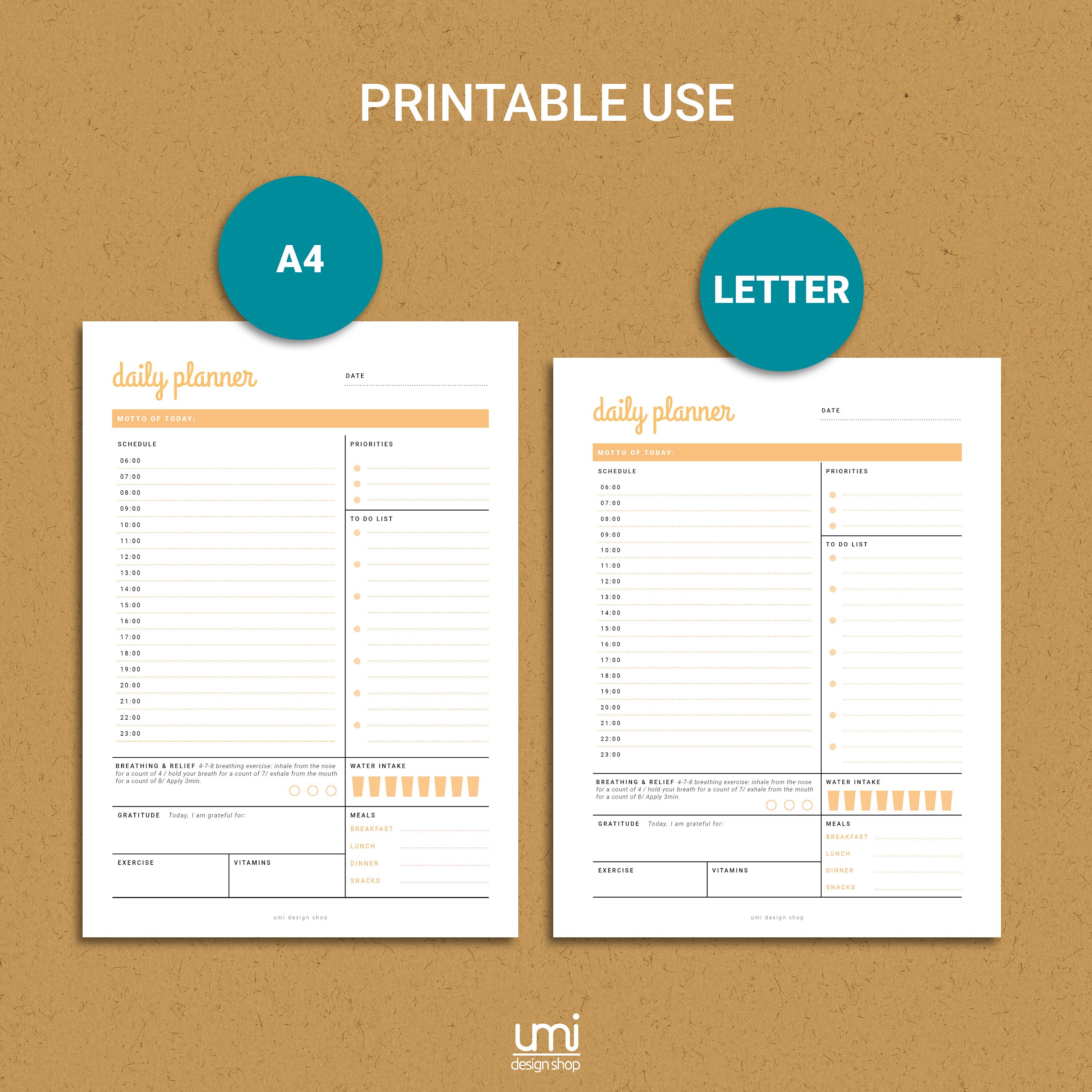 Printable / Digital Daily Planner - Etsy