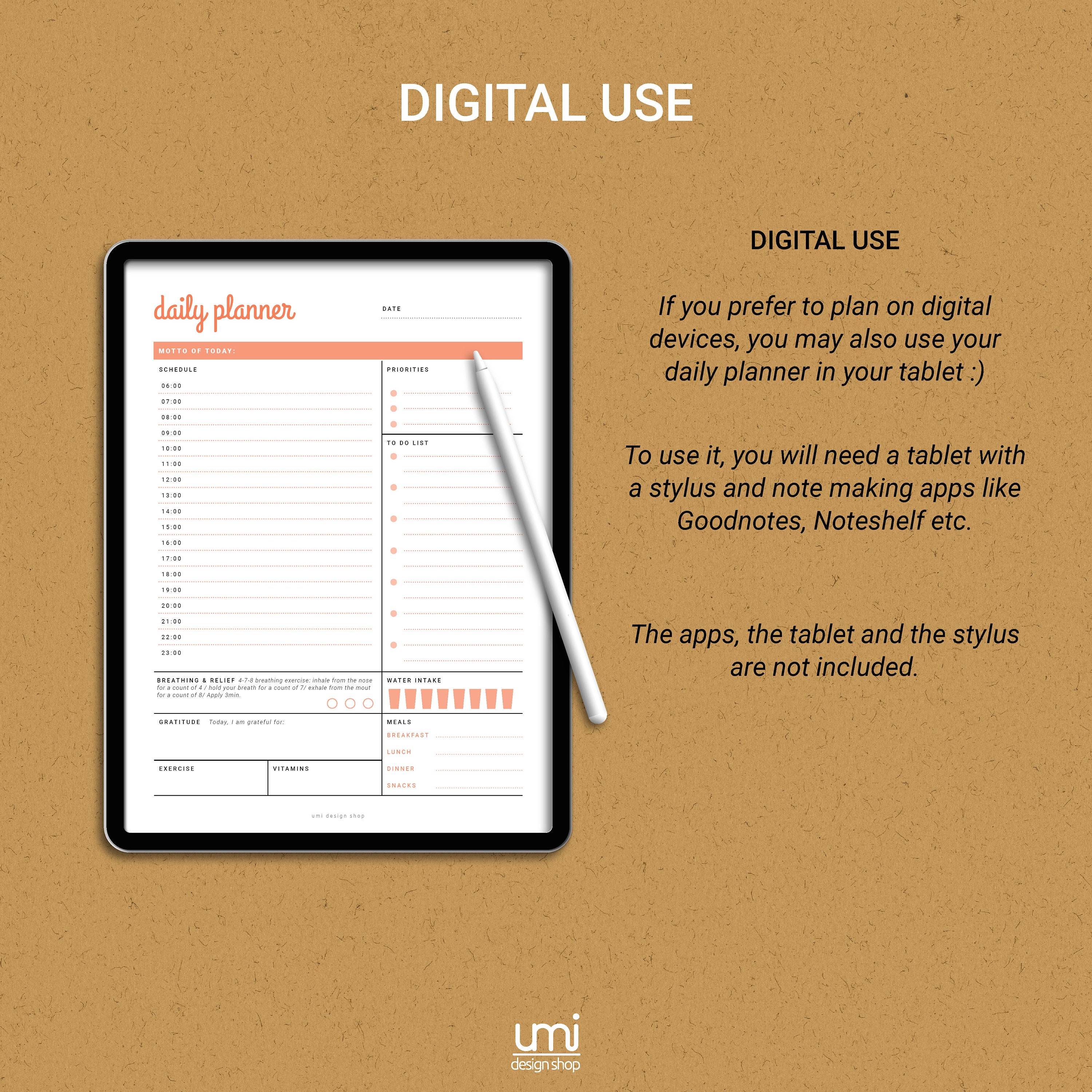 Printable / Digital Daily Planner - Etsy