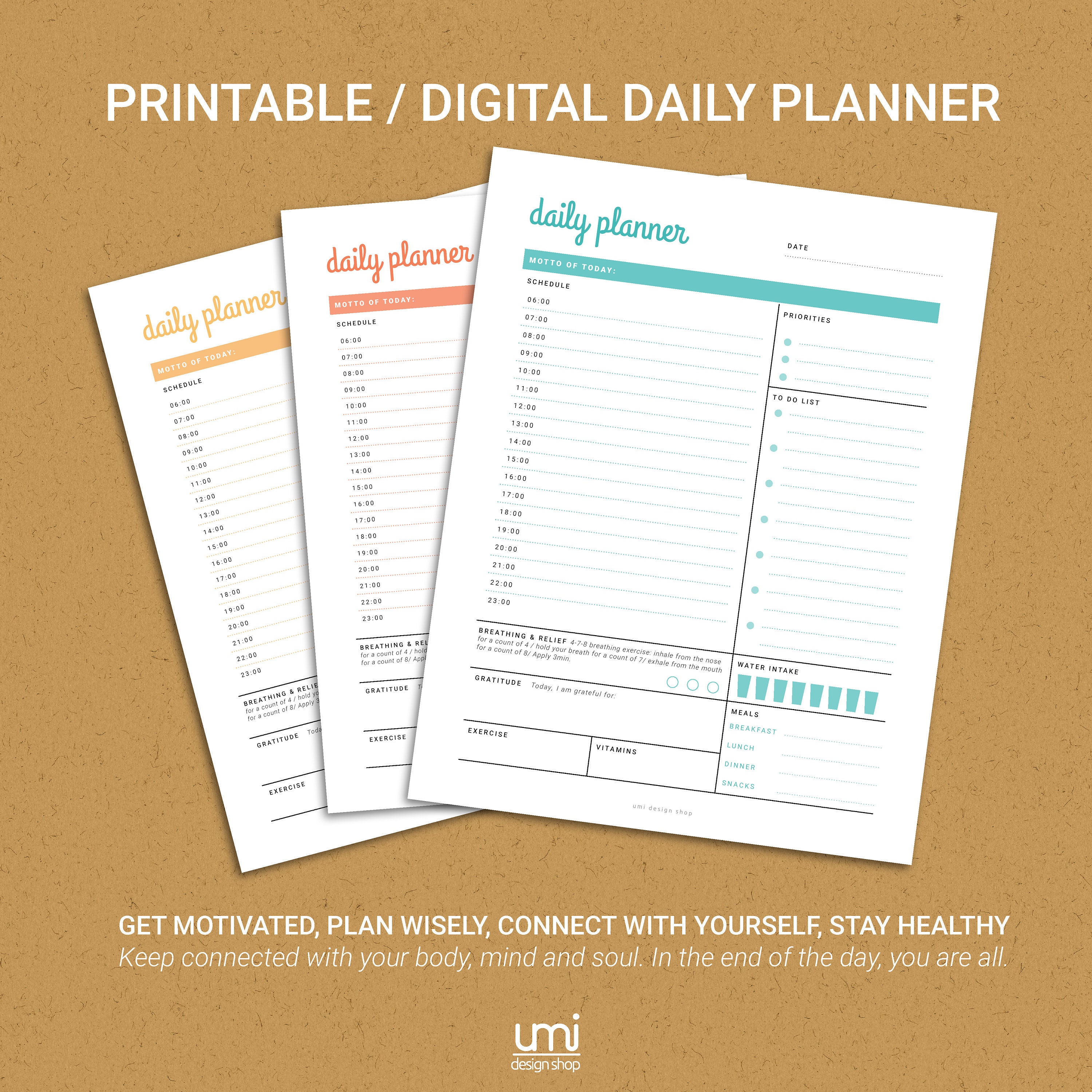 Printable / Digital Daily Planner - Etsy