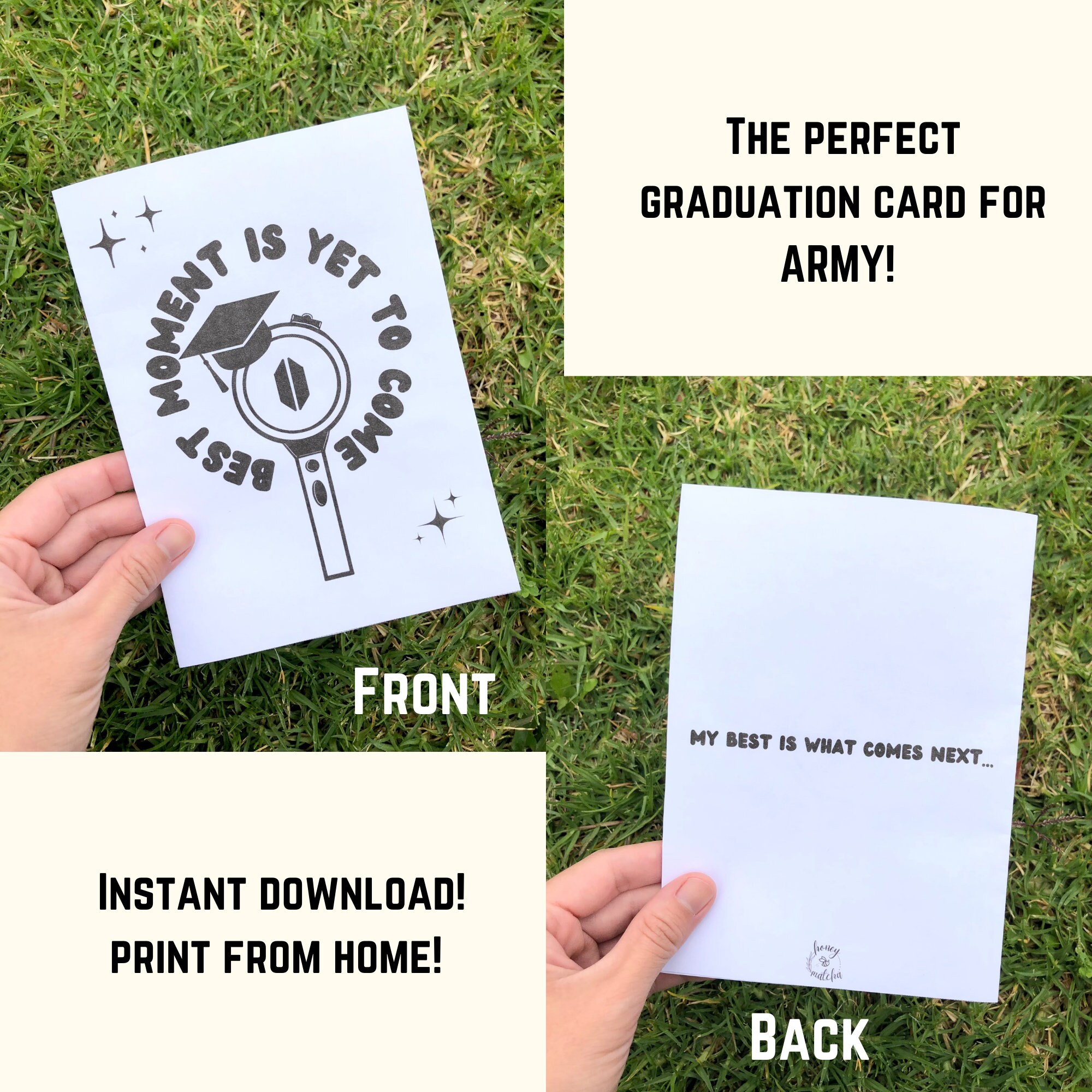 ARMY Graduation Card | Kpop Cards, Kpop Greeting Cards, Graduation ...