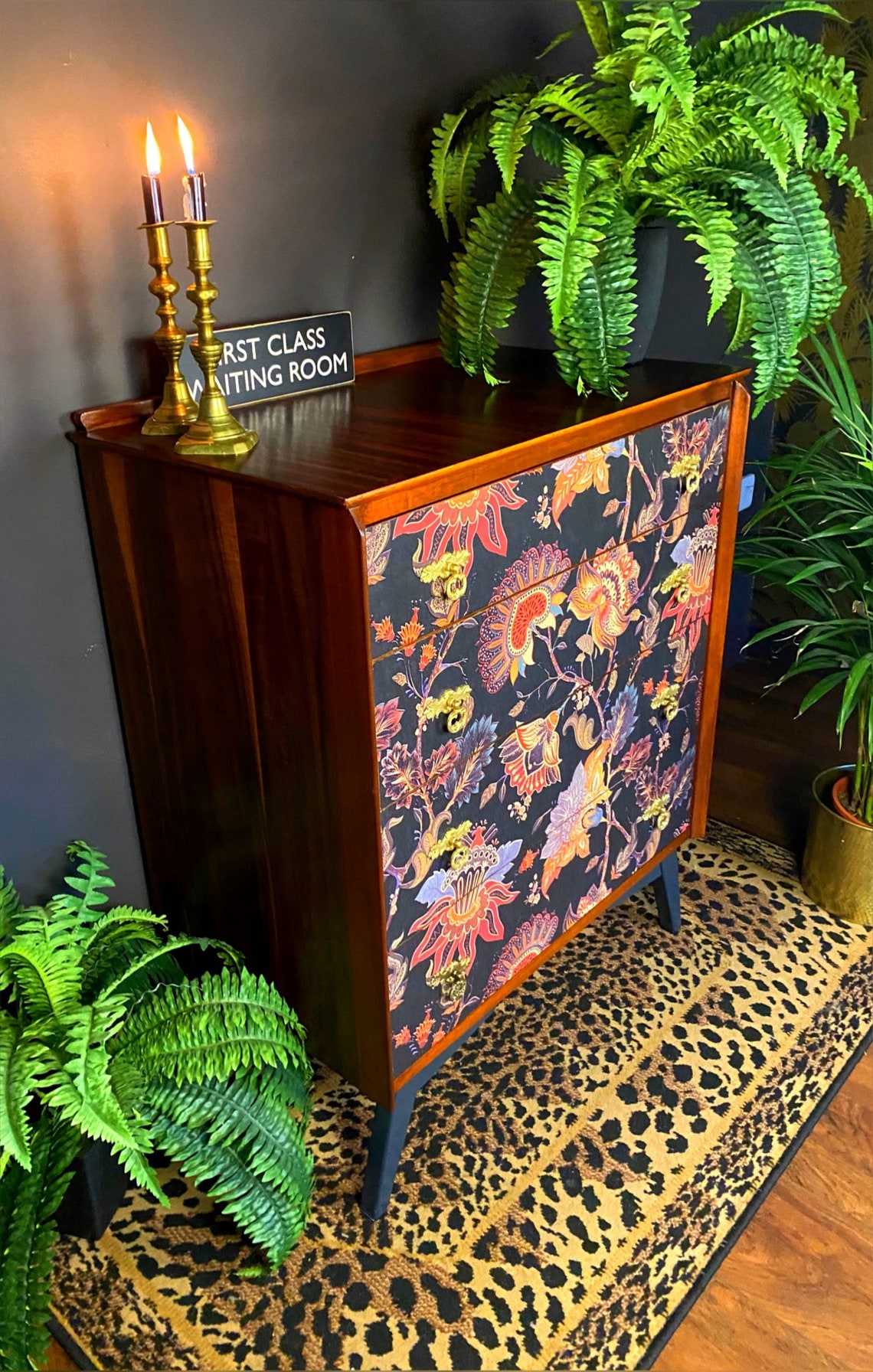 Upcycled Floral Vintage Chest of Drawers. Upcycled Furniture - Etsy