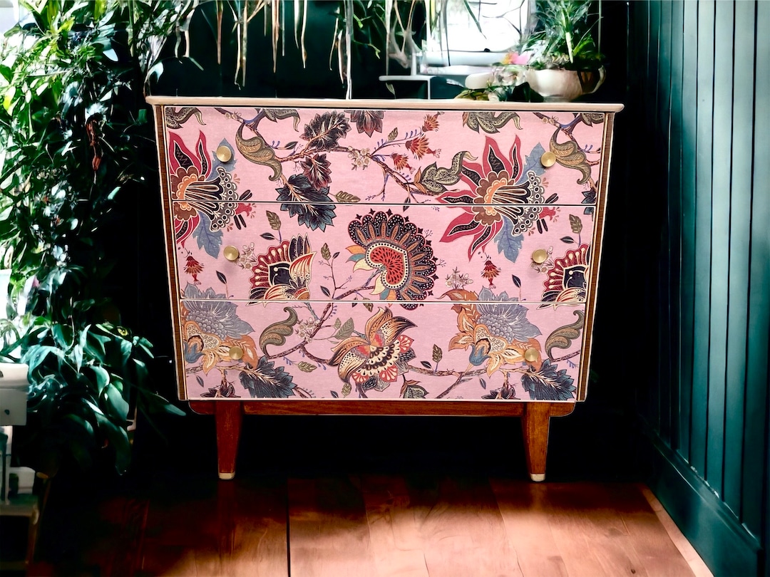 Upcycled, Floral, Vintage, Chest of Drawers. Upcycled Furniture ...
