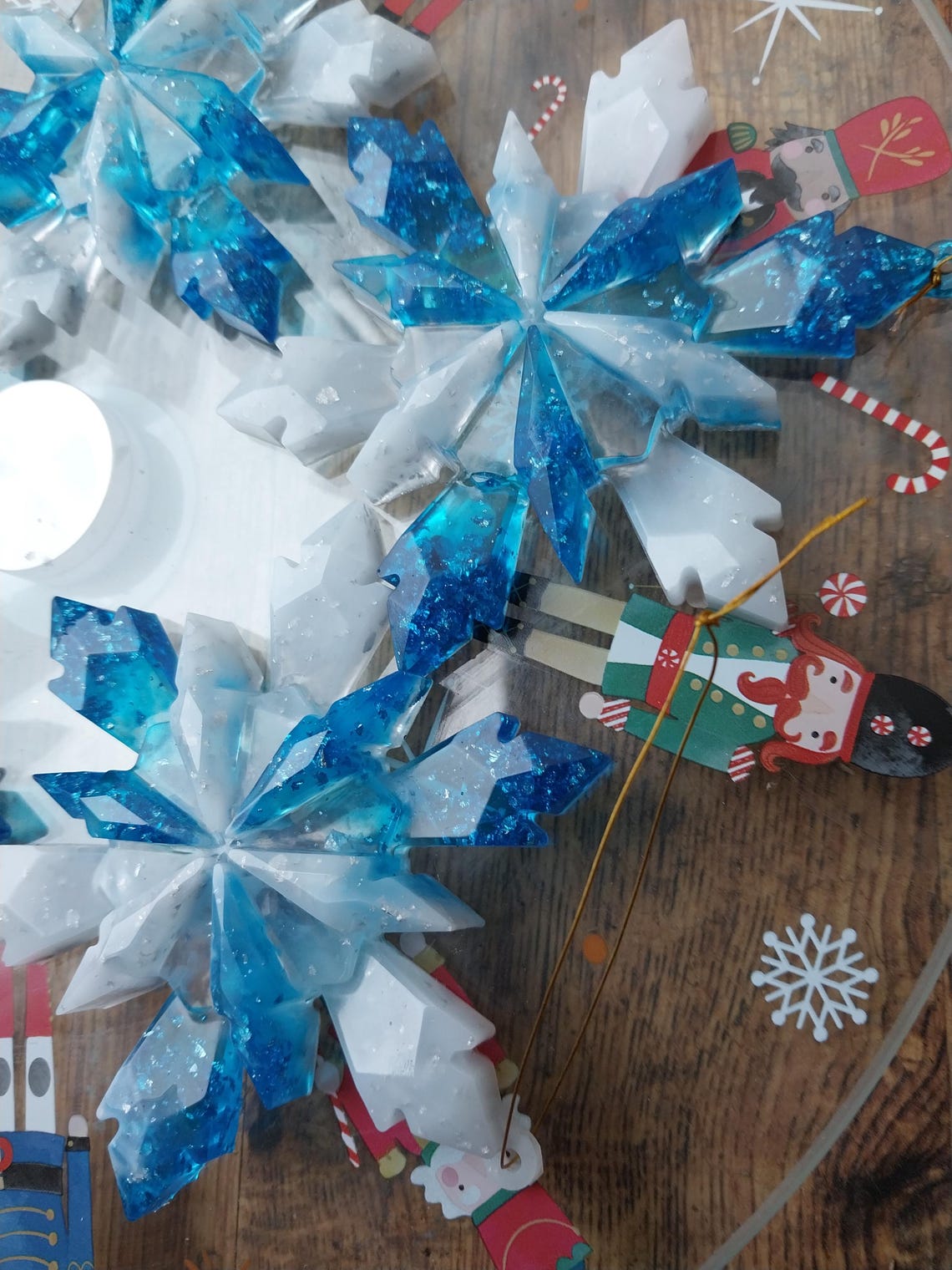 Snowflake Ornaments/sun Catchers Sets of 5 - Etsy