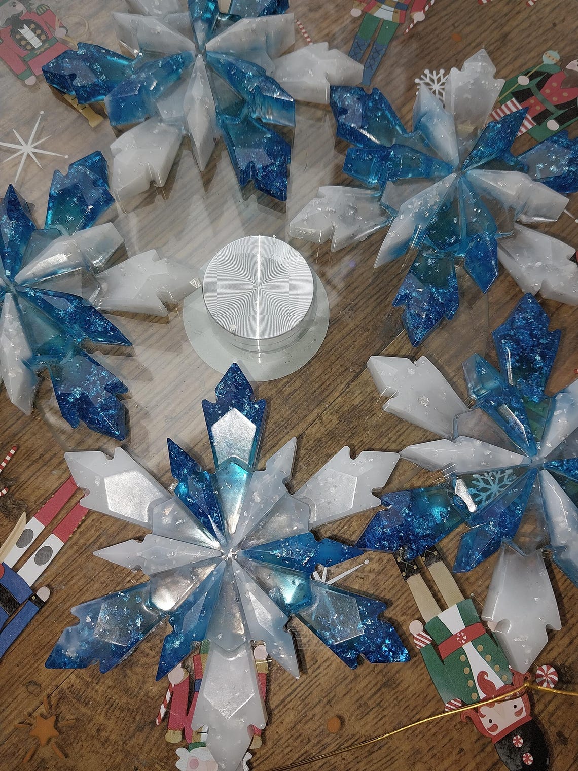 Snowflake Ornaments/sun Catchers Sets of 5 - Etsy