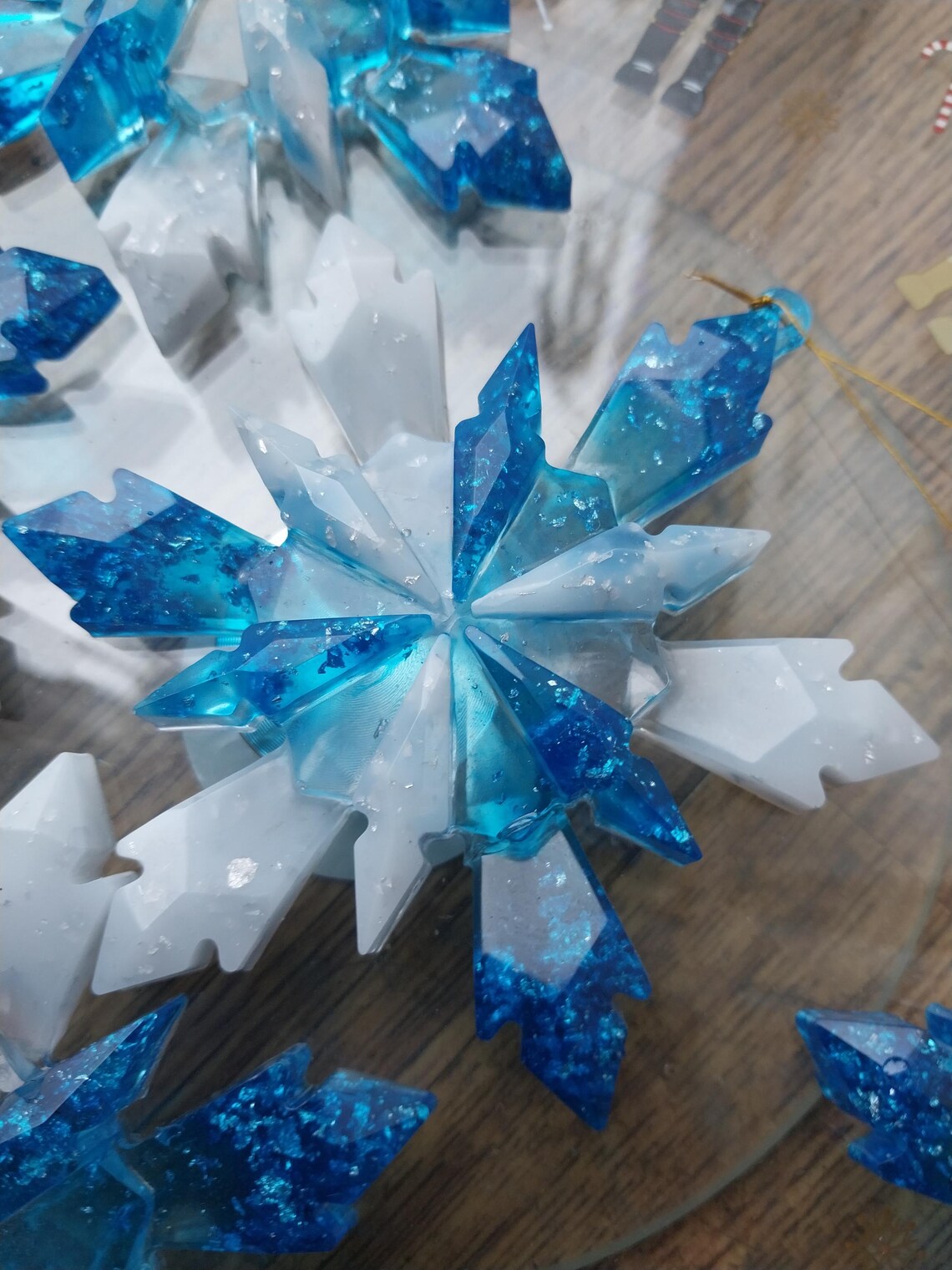 Snowflake Ornaments/sun Catchers Sets of 5 - Etsy