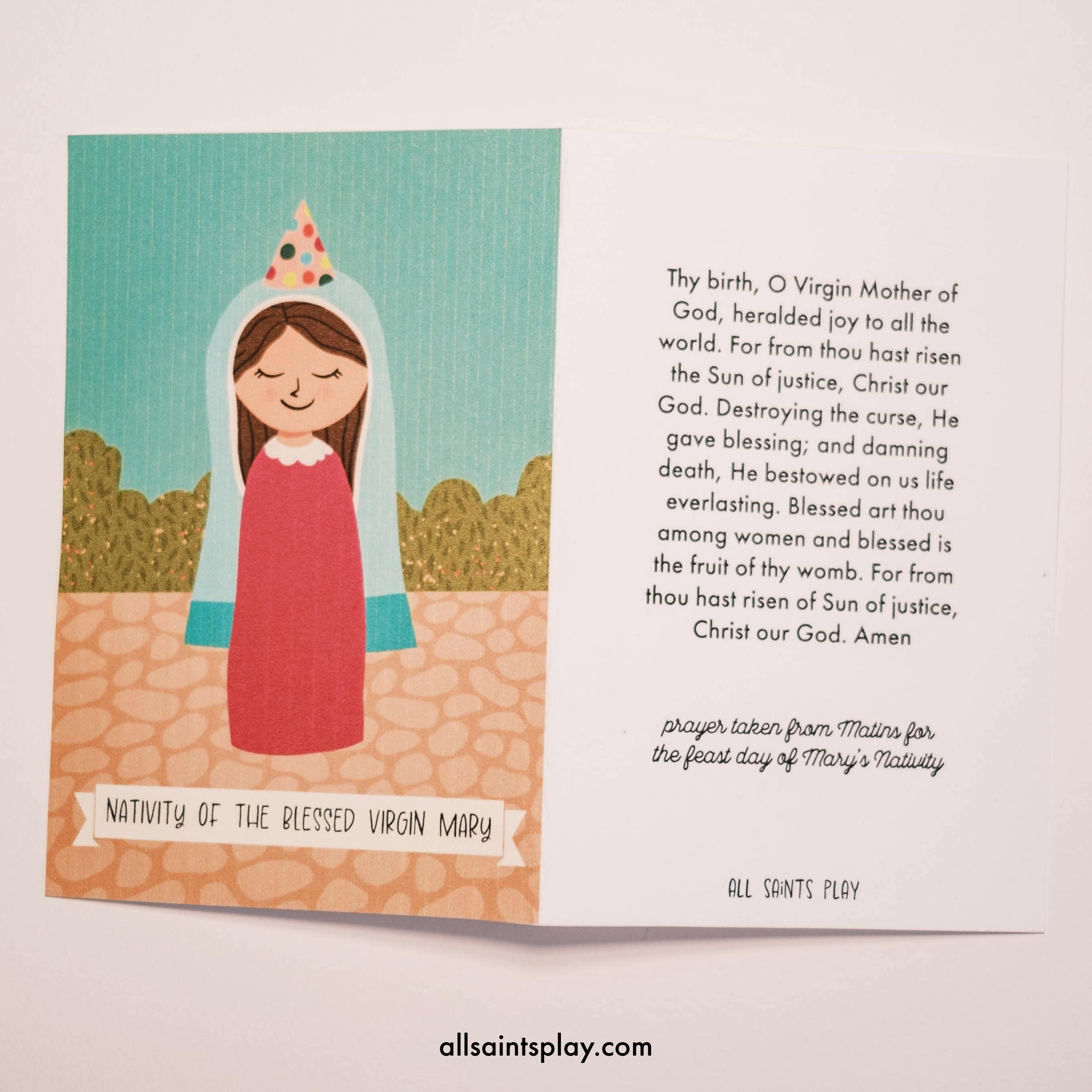 Mary's Birthday Party Celebration Kit | Nativity of the Blessed Virgin ...