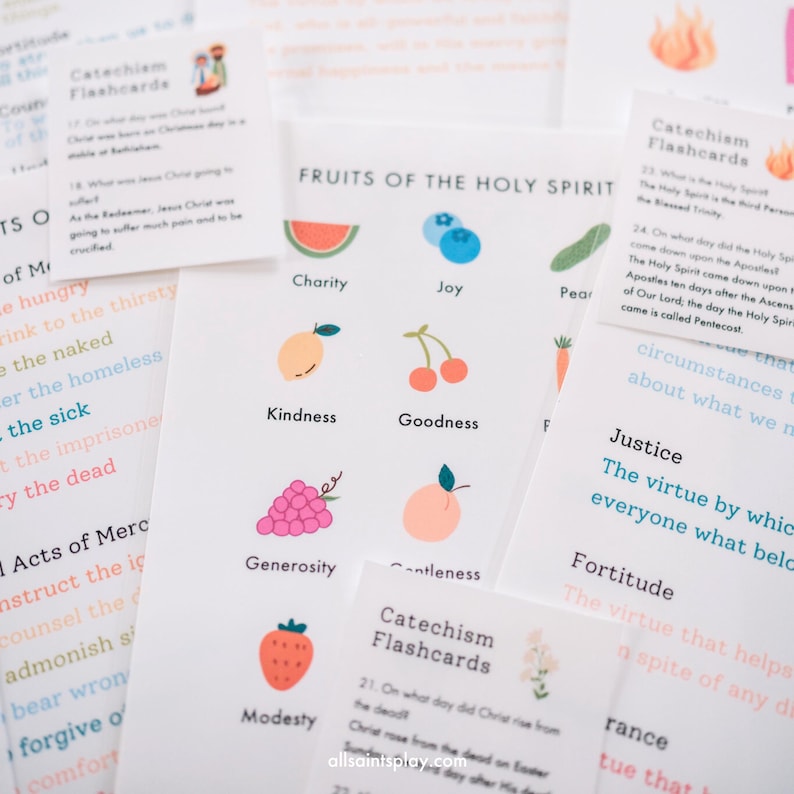 Catechism Flashcards & Charts | Catholic, Baltimore Catechism, Virtues ...