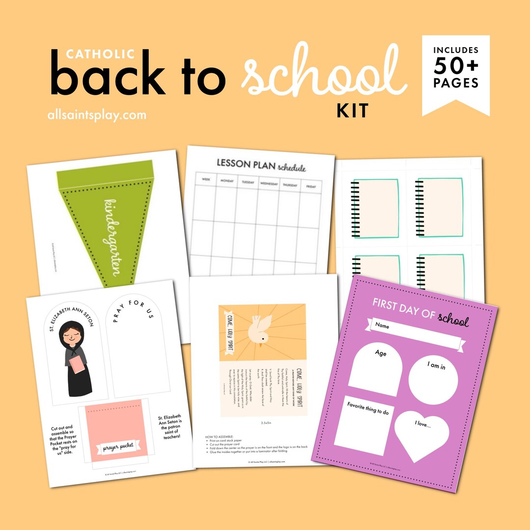 Back to School Kit for Catholics | for 1st Day of School Pendants and ...